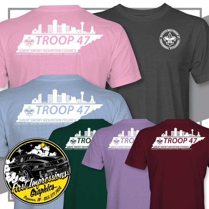 Troop 47 Shirts – First Impressions Graphics